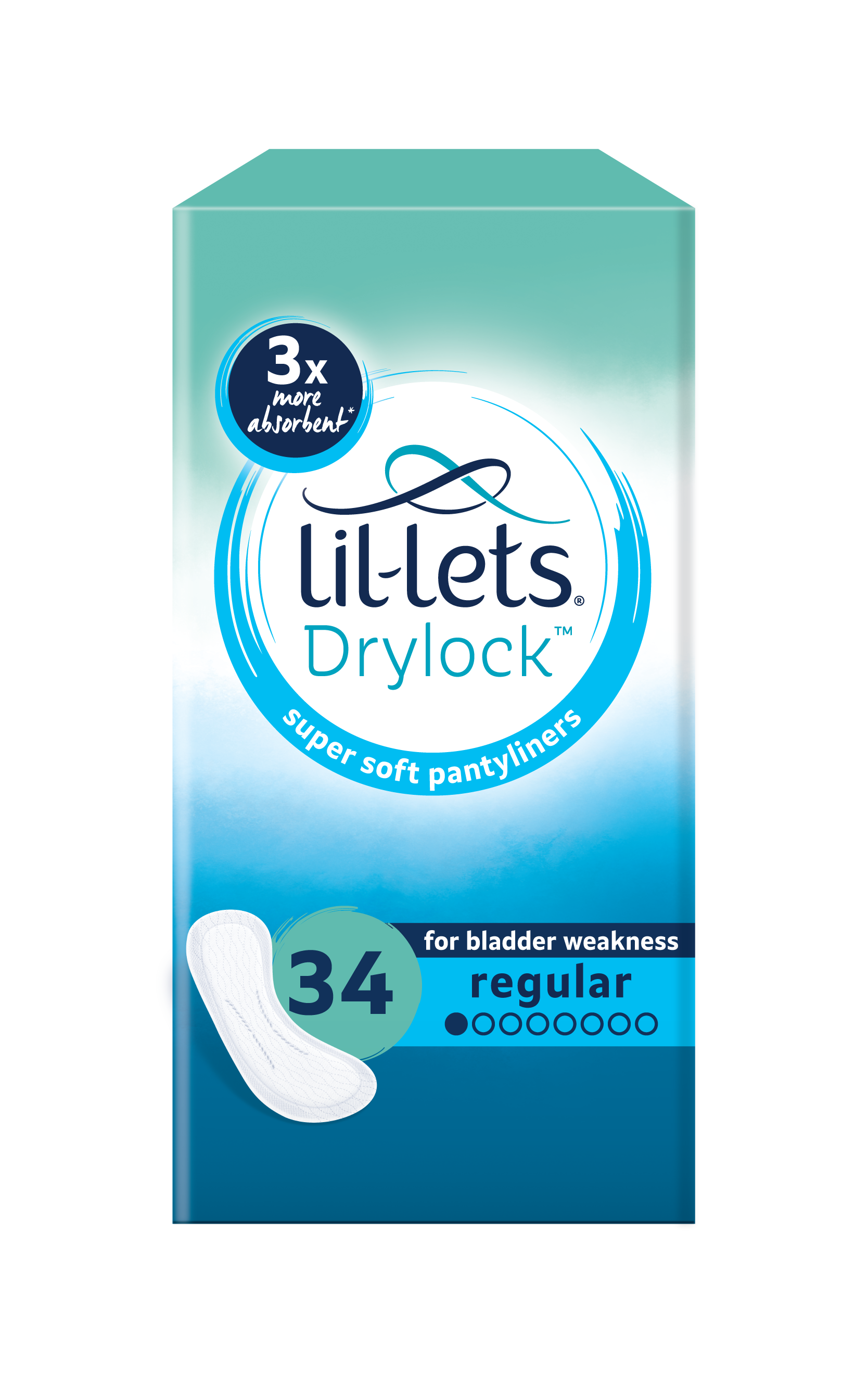 SmartFit™ Lil-Lets Drylock Regular Incontinence Pantyliners | Lil-Lets